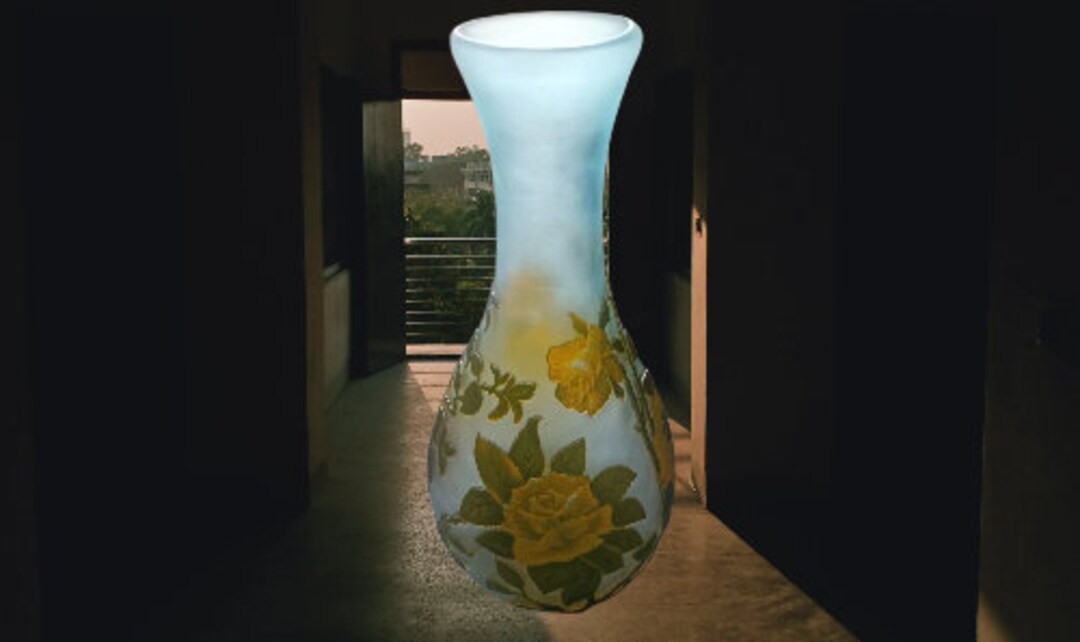 Roses Flowers Vase Galle Type - Etsy