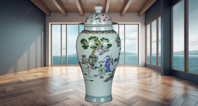 Large Vintage Chinese Porcelain Temple Pot - Etsy