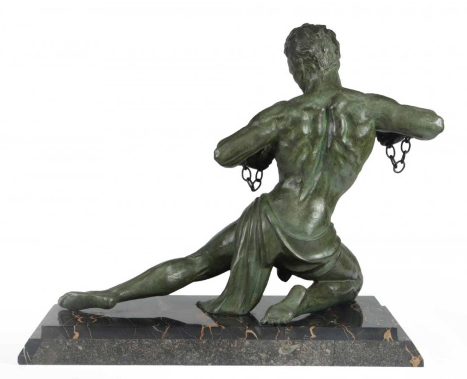 Art Deco Sculpture “man in Chains” by Roncourt C1930 - Etsy