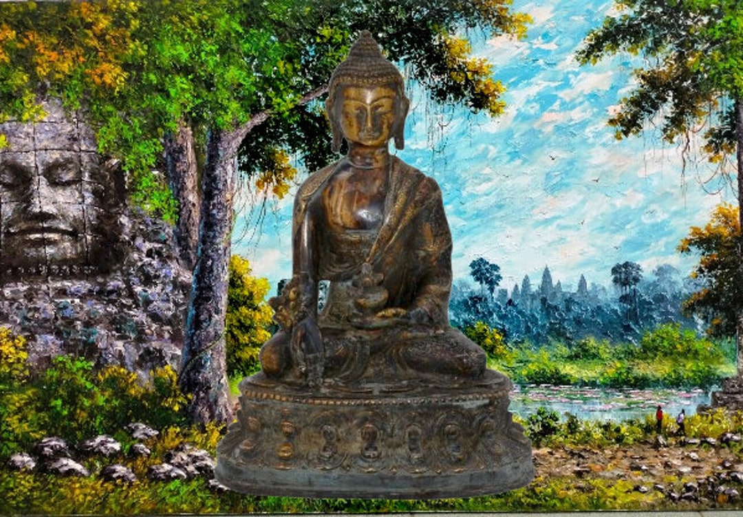 Statue From Nepal – Sakyamuni Siddhartha Gautama Buddha in Antique ...