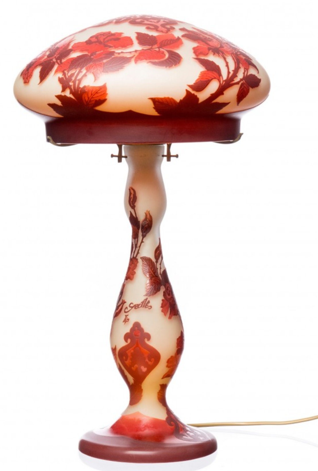 Fashionable Red Roses - Galle Type Table Lamp - Etsy