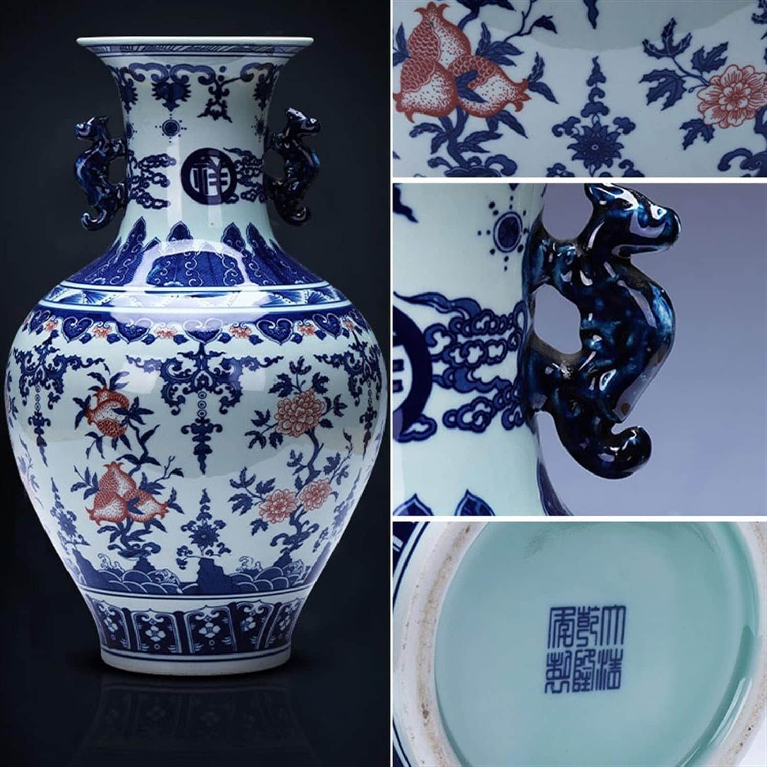 Chinese Blue and White Porcelain Ornaments Flower Vase - Etsy