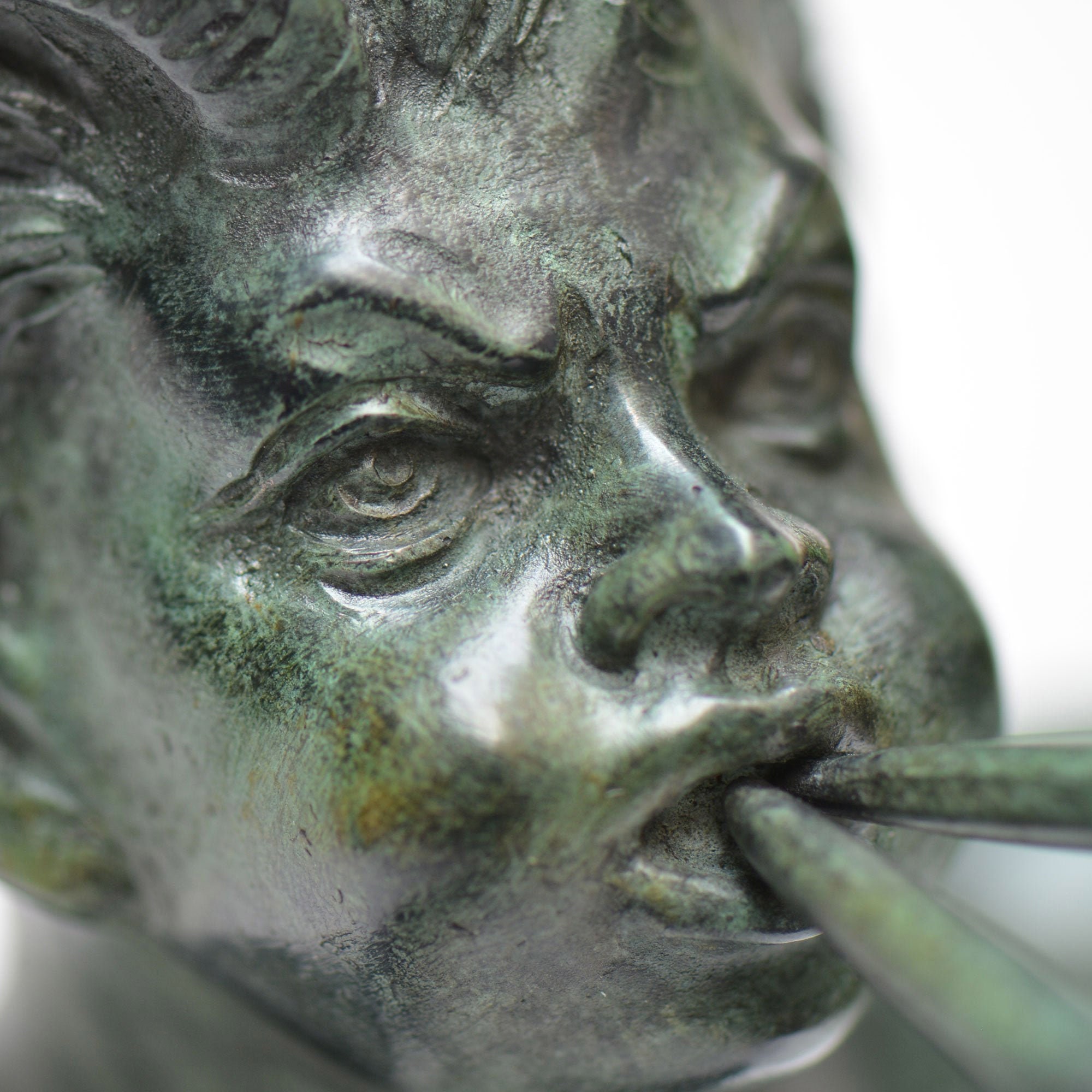 Faun With Bronze Flutes - Statue 71 Cm - Etsy