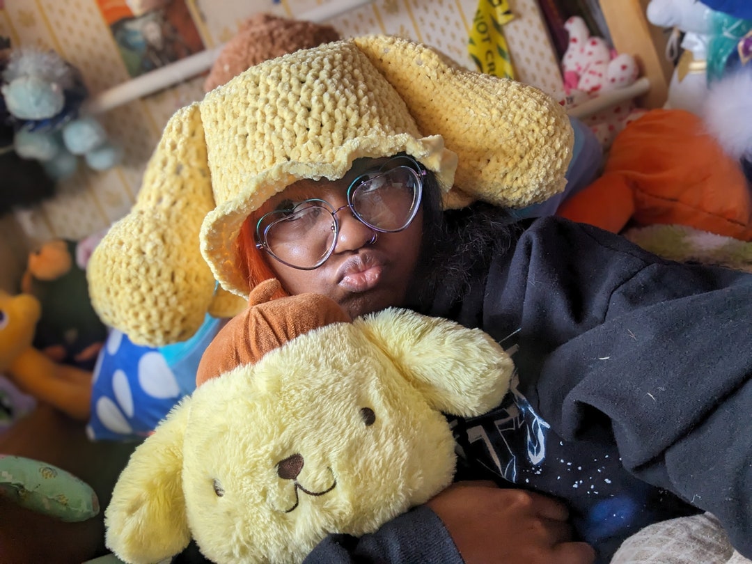 Crochet Bucket Hats Pompompurin Sykkuno Vtubet Cat Pastel Goth Bunny ...