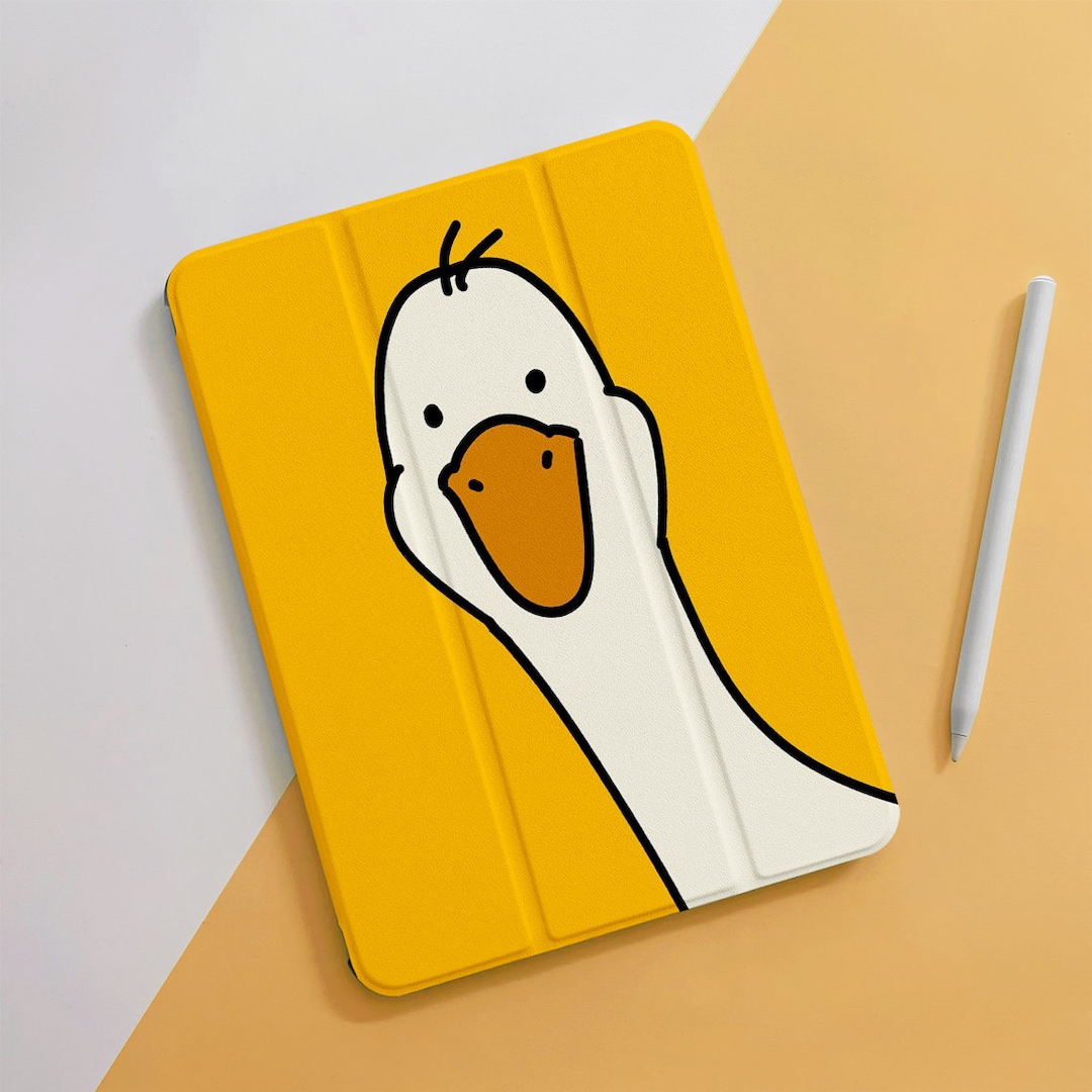 Cartoon Duck Cute Yellow iPad Air Case for 10.9 10.5 10.2" iPad 10/9/8 ...