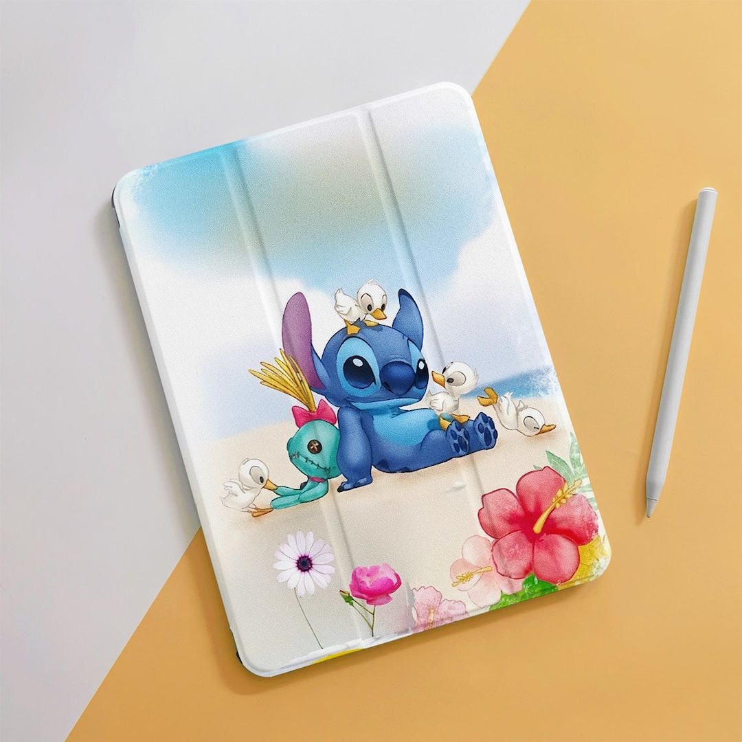 Seaside Stitch Cute Ducks iPad Air Case for 10.9 10.5 10.2" iPad 10/9/8 ...