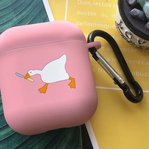 Duck Has the Knife in Mouth Kawaii Airpods Case AirPod Shock Proof ...