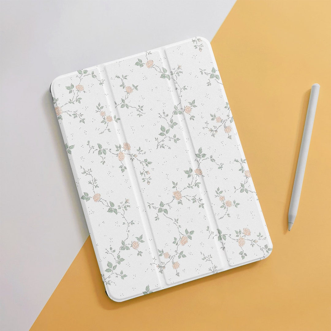 Elegant Aesthetic Flowers iPad Case for 10.9 10.5 10.2" iPad 10/9/8/7th ...