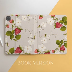 Strawberry Retro Aesthetic iPad Air Case for 10.9 10.5 10.2" iPad 10/9 ...