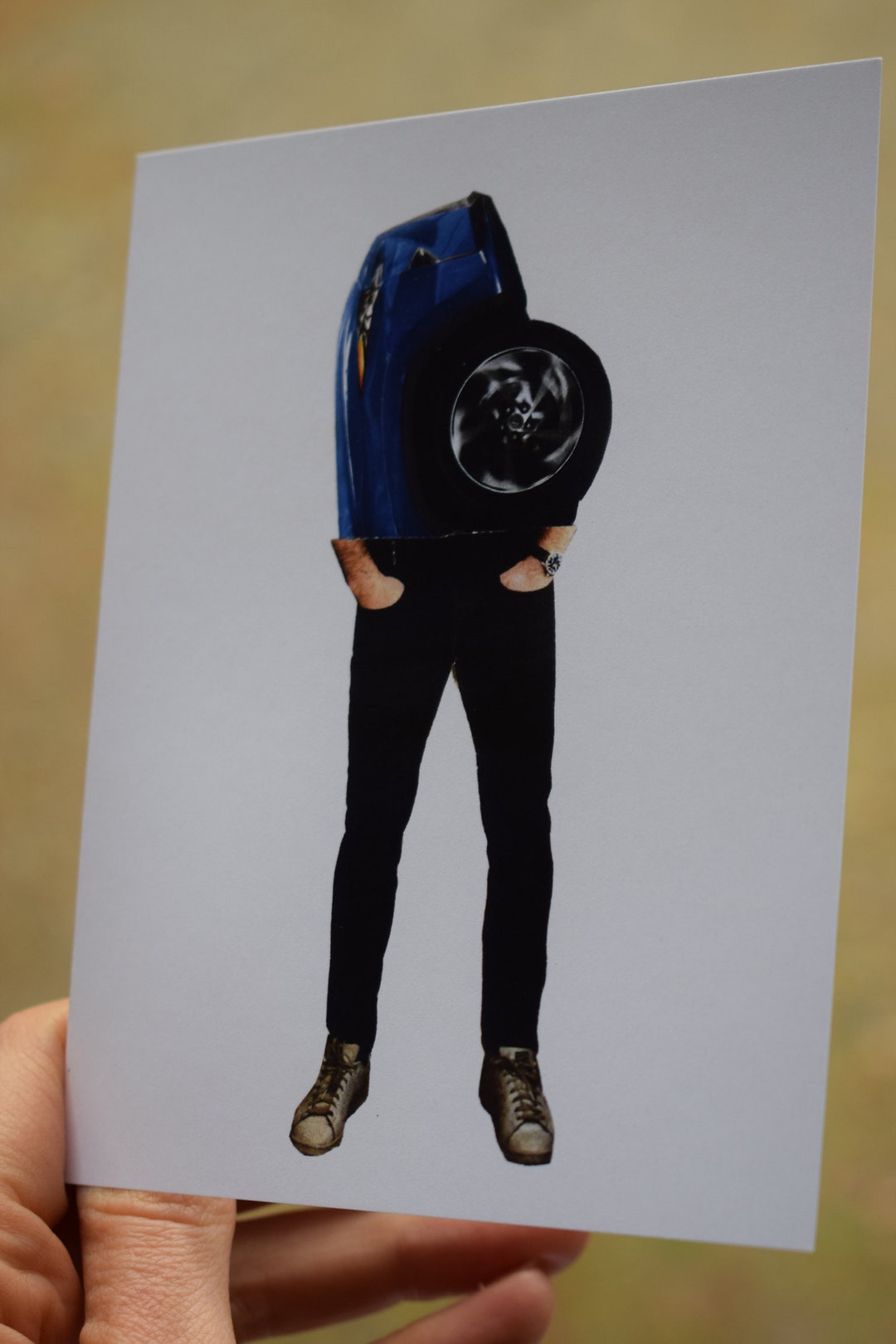 Car Head Blank Greeting Card - Etsy