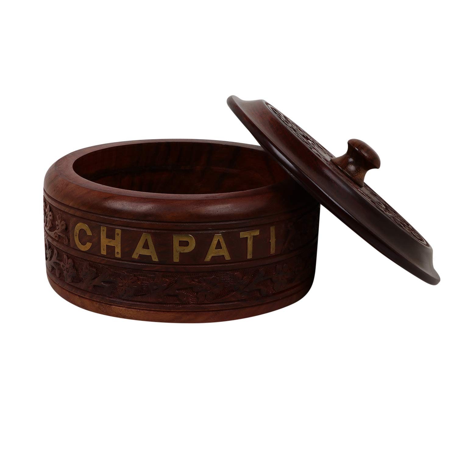 Wooden Serving Chapati Box, Roti Box, Sheesham (rosewood) Casserole ...