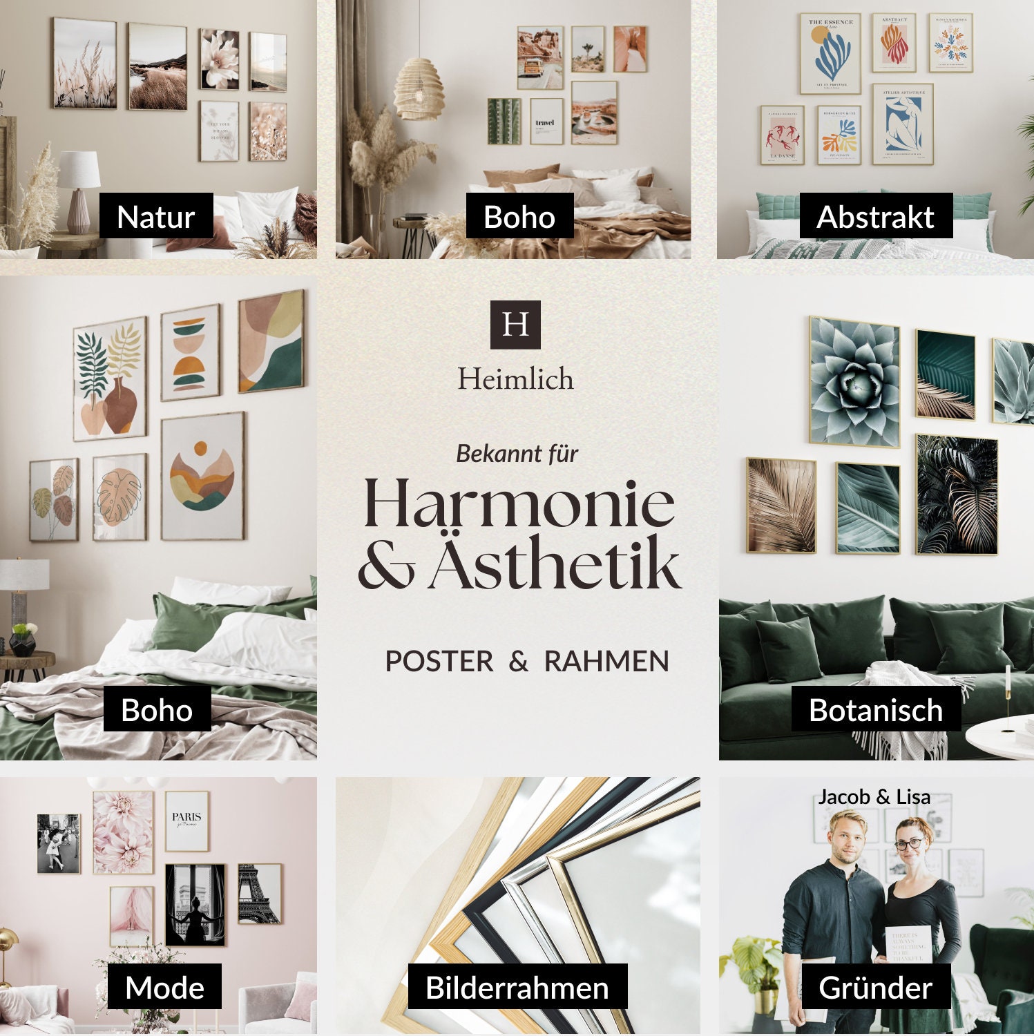 Heimlich® Premium Poster Set Bilder Wohnzimmer Wandbilder - Etsy.de
