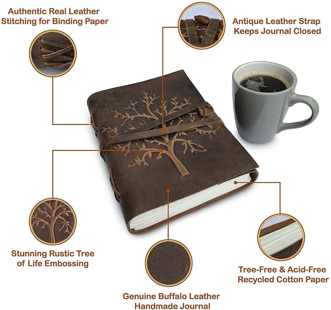 Personalized Leather Journal / Engraved Journal / Minimalist - Etsy