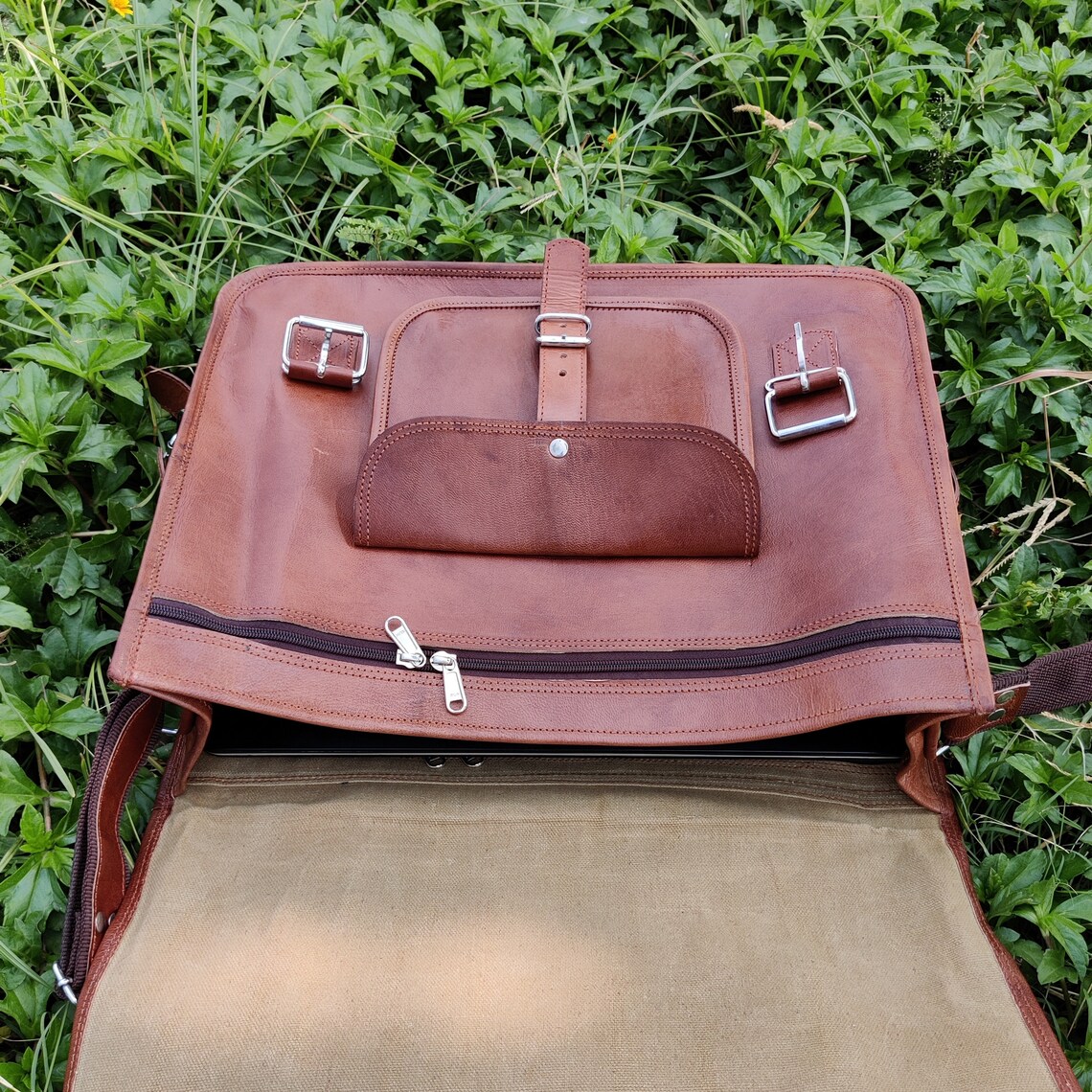 Leather Satchel bag Leather Crossbody School College Bag | Etsy