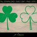 Shamrock SVG Set Shamrock Cut Files Shamrock DXF Set St. - Etsy