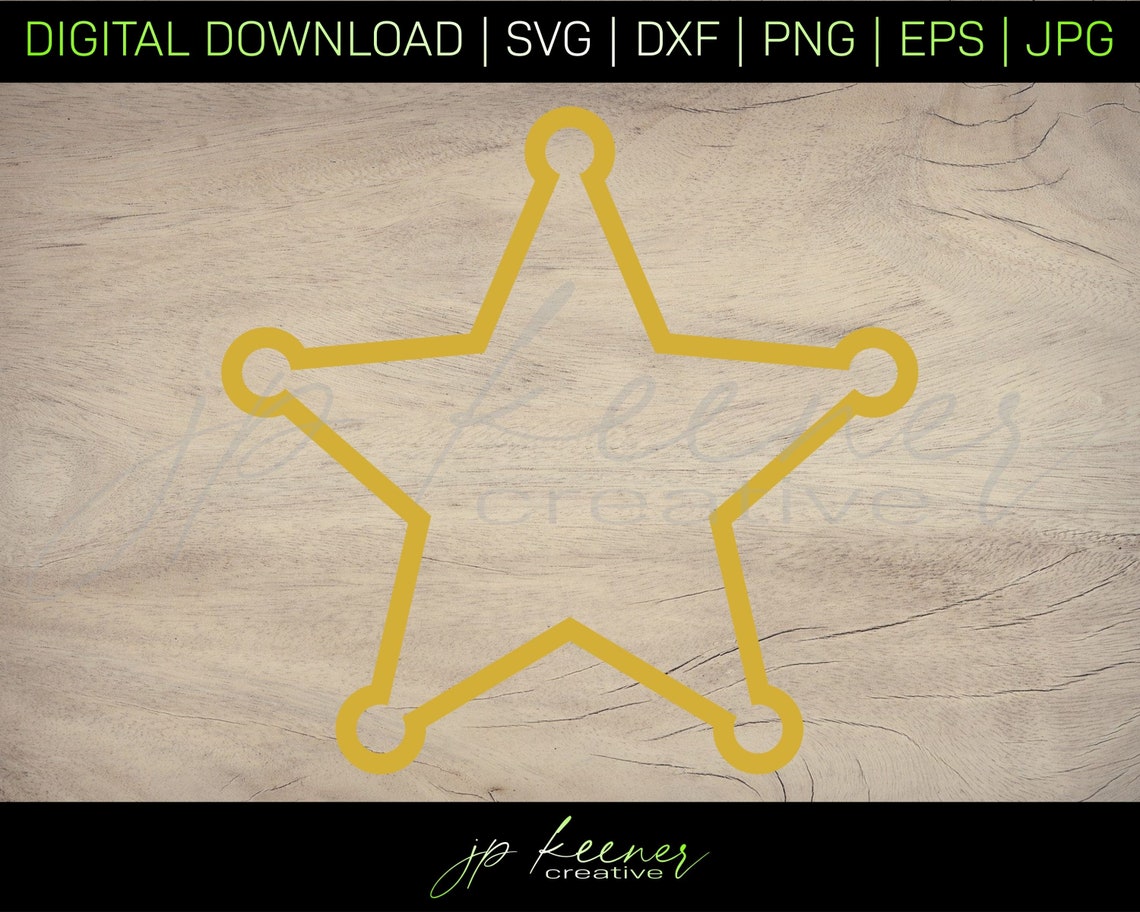 Sheriff Badge SVG Sheriff Badge Cut File Police Badge SVG - Etsy