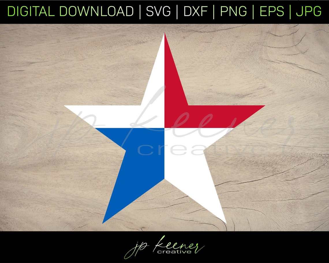 Panama Flag Star SVG / Panama Flag Star Cut File / Cricut - Etsy España