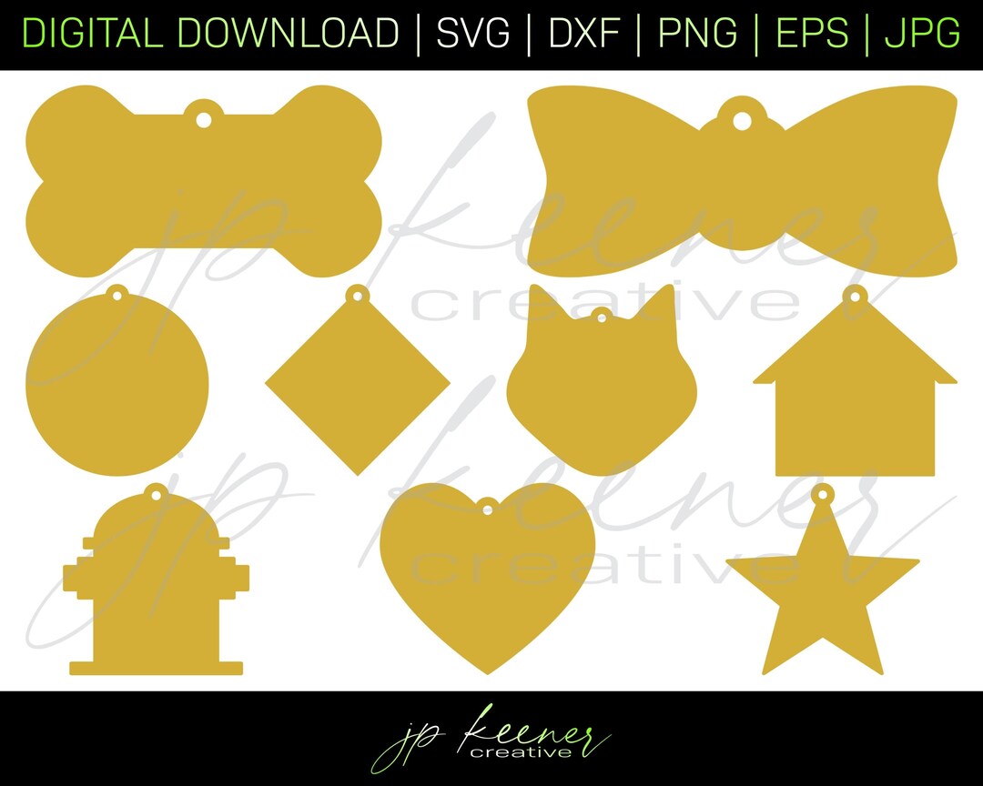 Pet ID Tag SVG Bundle Pet Tag Cut Files Pet Tag DXF Dog Tag Cut Files ...