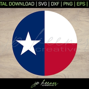 Texas Flag Circle SVG Texas Flag Circle Cut File Cricut - Etsy
