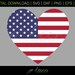 US Flag Heart SVG Bundle American Flag Heart Cut Files Patriotic Heart ...