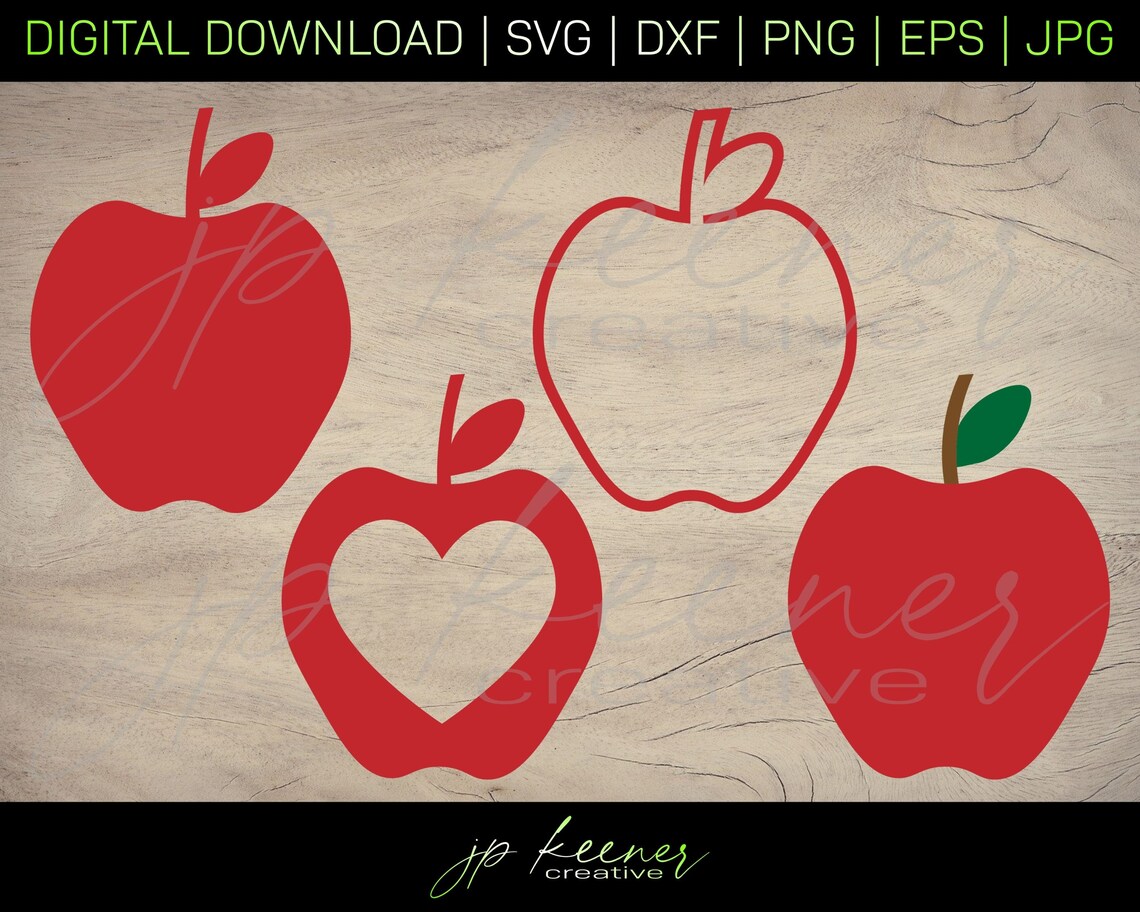 Apple SVG Bundle Apple Cut Files Apple DXF Bundle | Etsy