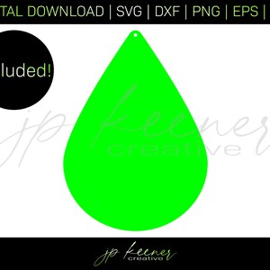 Teardrop Alien Earring SVG Alien Earring Cut Files Alien Earring DXF ...