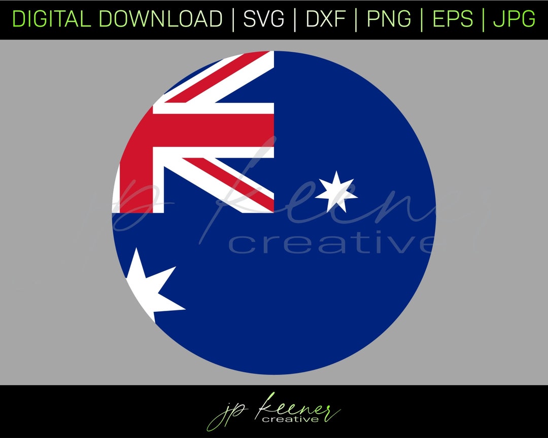 Australia Flag Circle SVG Australia Flag Cut Files - Etsy