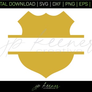 Split Police Badge SVG Split Police Badge Cut Files Split Police Badge ...