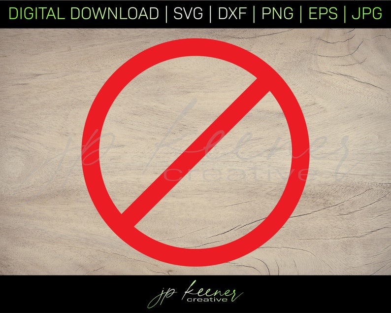 No Symbol SVG No Symbol Cut File No Sign SVG No Sign Cut - Etsy