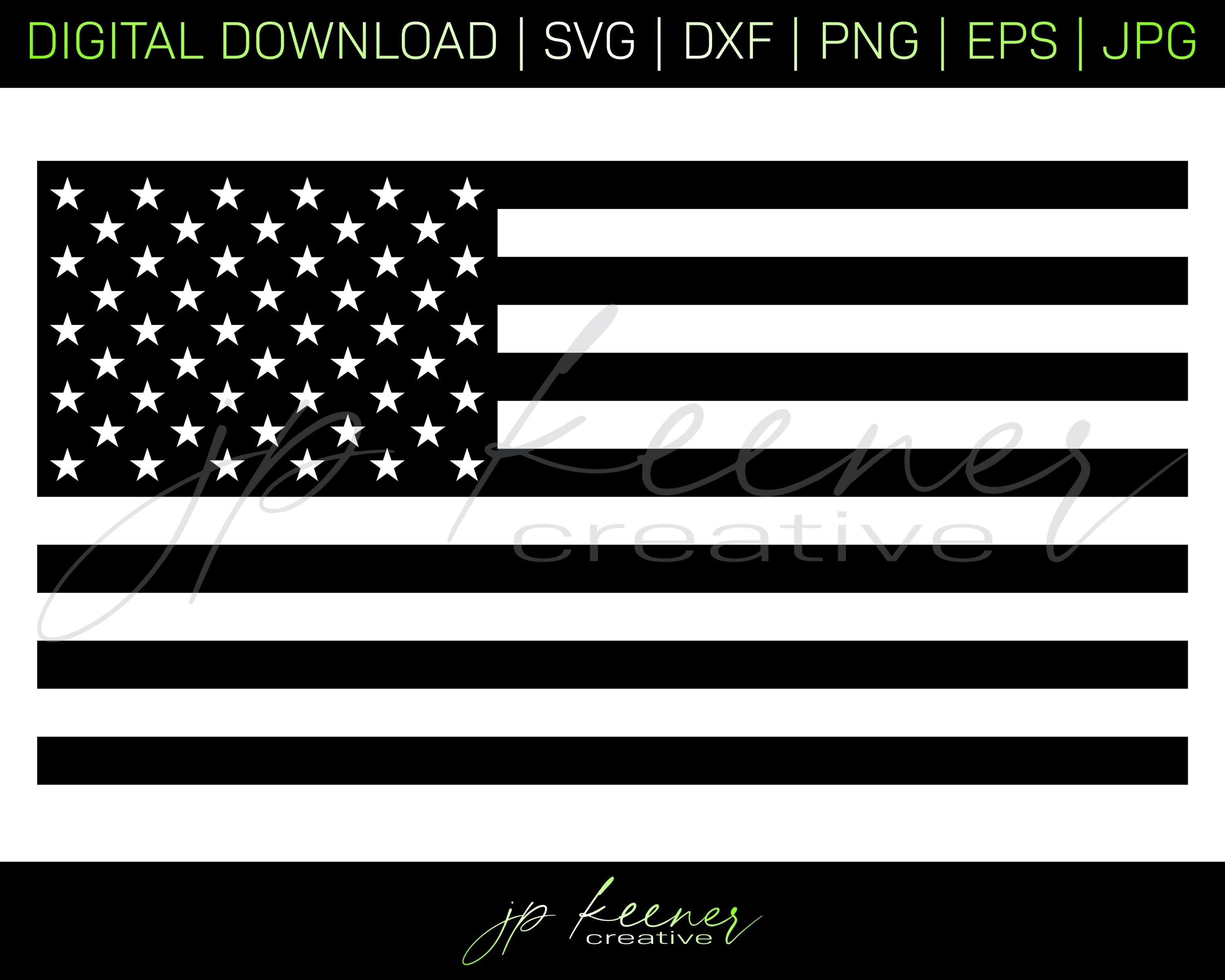 US Flag SVG Set American Flag Cut Files American Flag DXF - Etsy