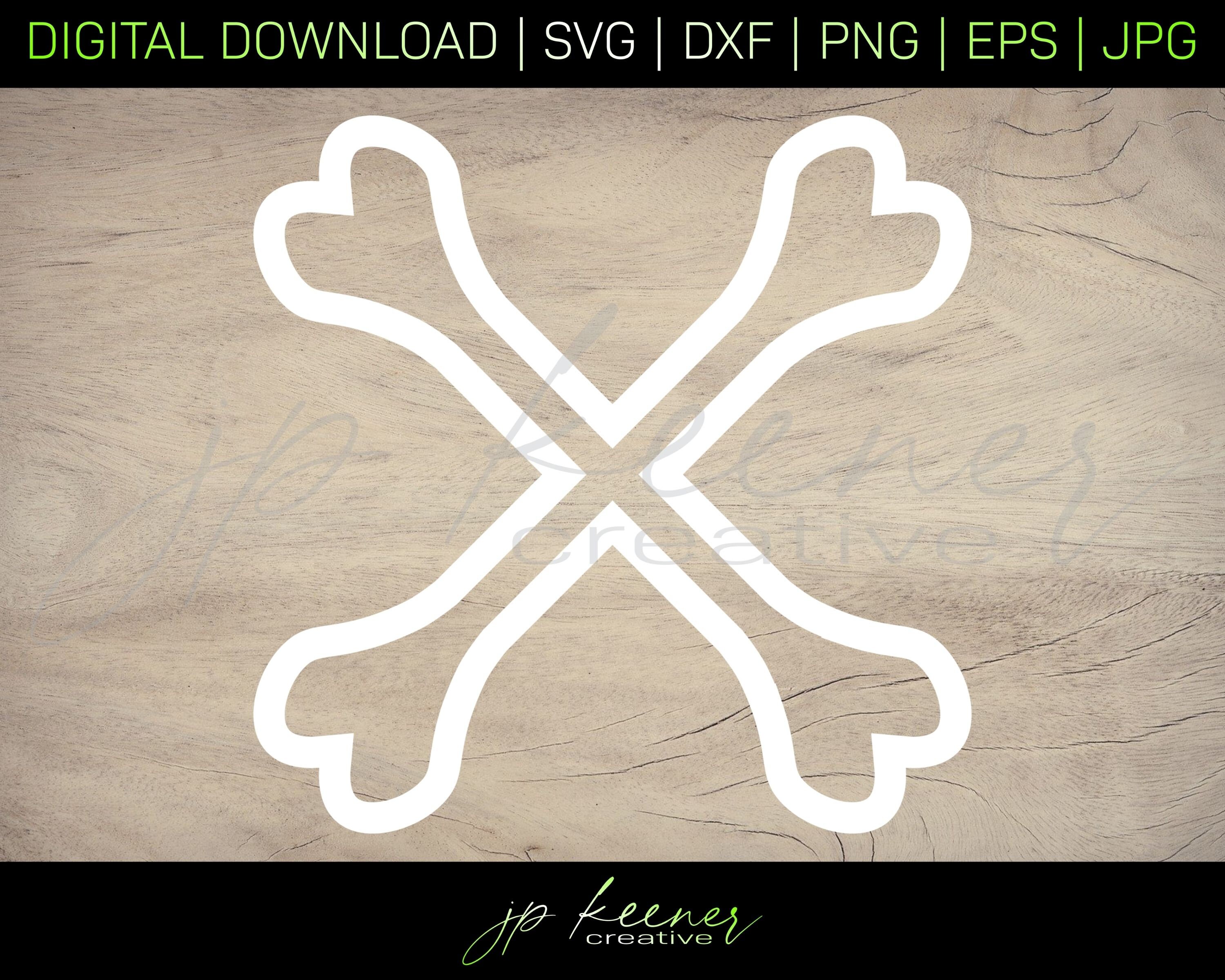 Crossbones SVG Crossbones Cut Files Crossbones DXF - Etsy