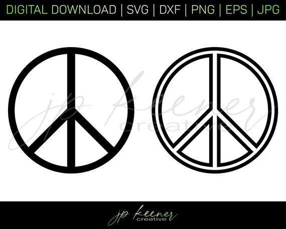 Peace Sign SVG Set Peace Sign Cut Files Peace Sign DXF | Etsy