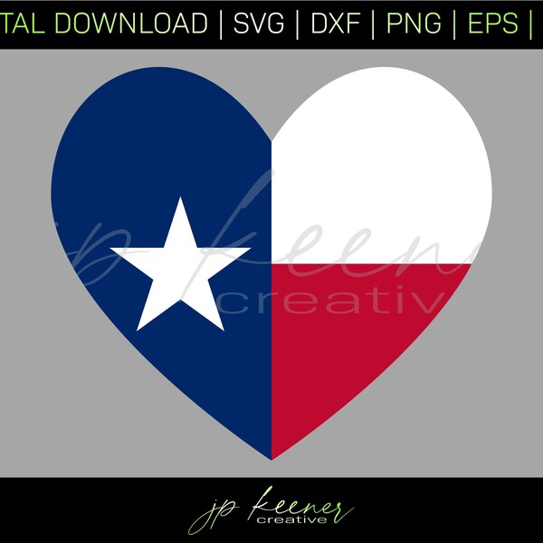 Texas Heart - Etsy