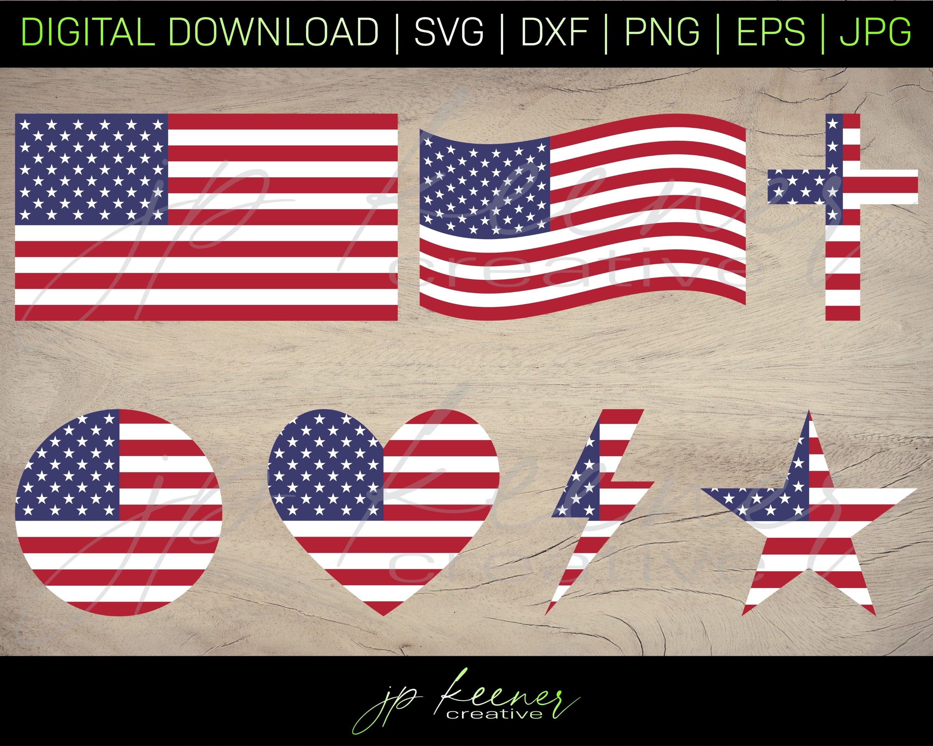 US Flag SVG Bundle American Flag SVG Bundle American Flag - Etsy