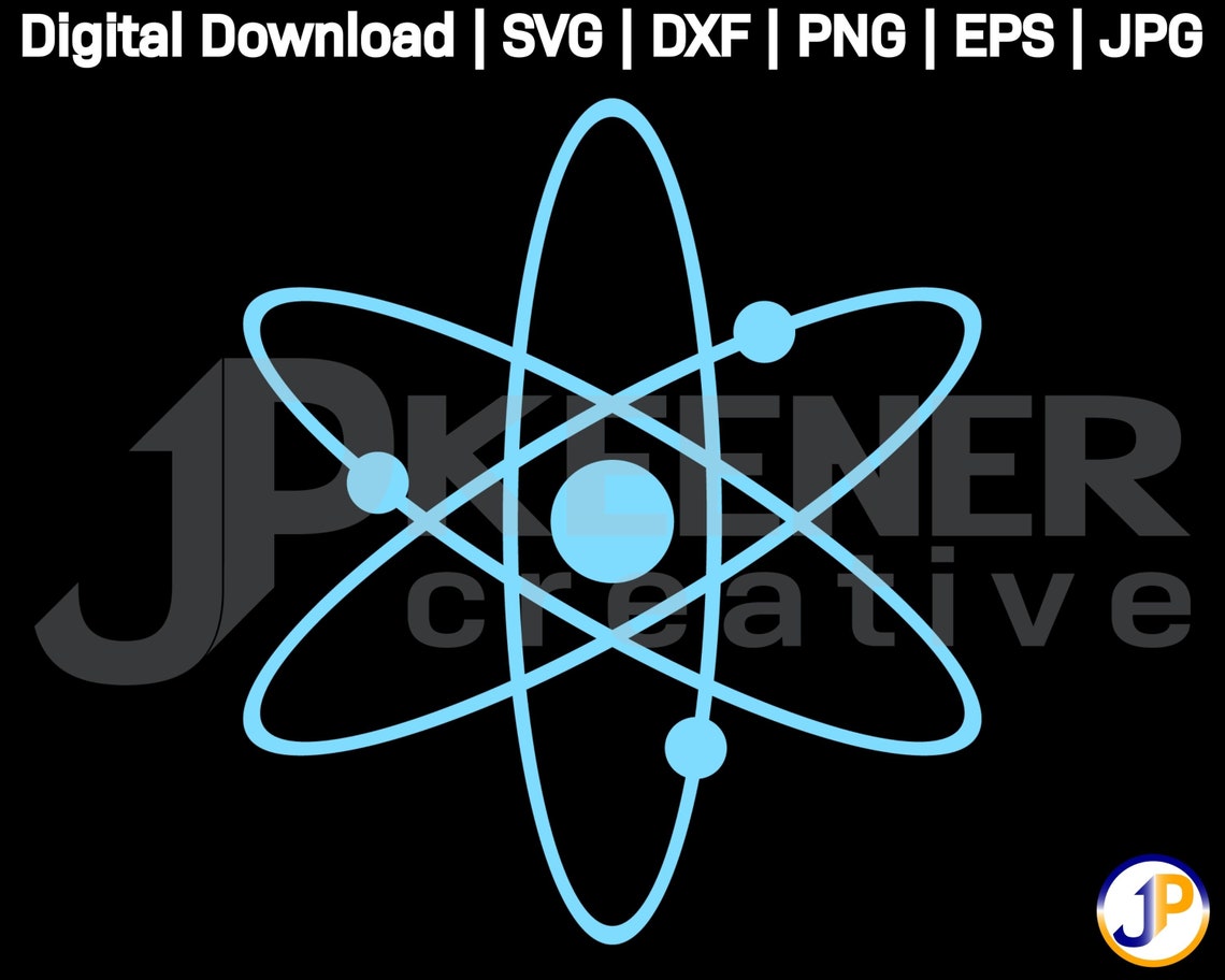 Atom SVG Atom Cut File Cricut Design Silhouette Design | Etsy