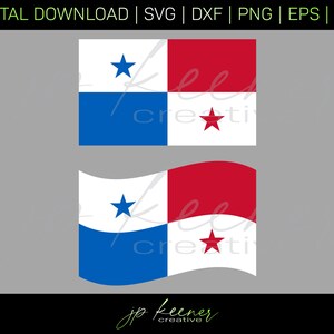 Panama Flag SVG Set Panama Flag Cut Files Panama Flag DXF Set Panama ...