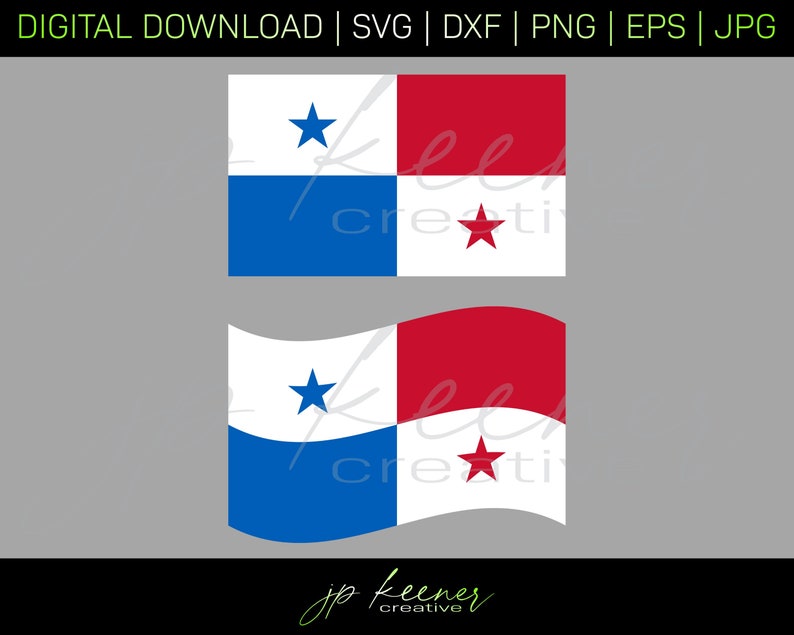 Panama Flag SVG Set Panama Flag Cut Files Panama Flag DXF - Etsy Canada
