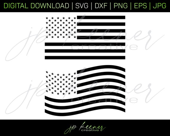 US Flag SVG Set American Flag Cut Files American Flag DXF | Etsy