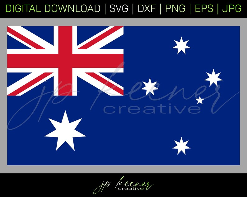 Australia Flag SVG Set Australia Flag Cut File Set | Etsy