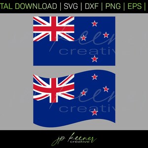 New Zealand Flag SVG Set New Zealand Flag Cut Files New - Etsy