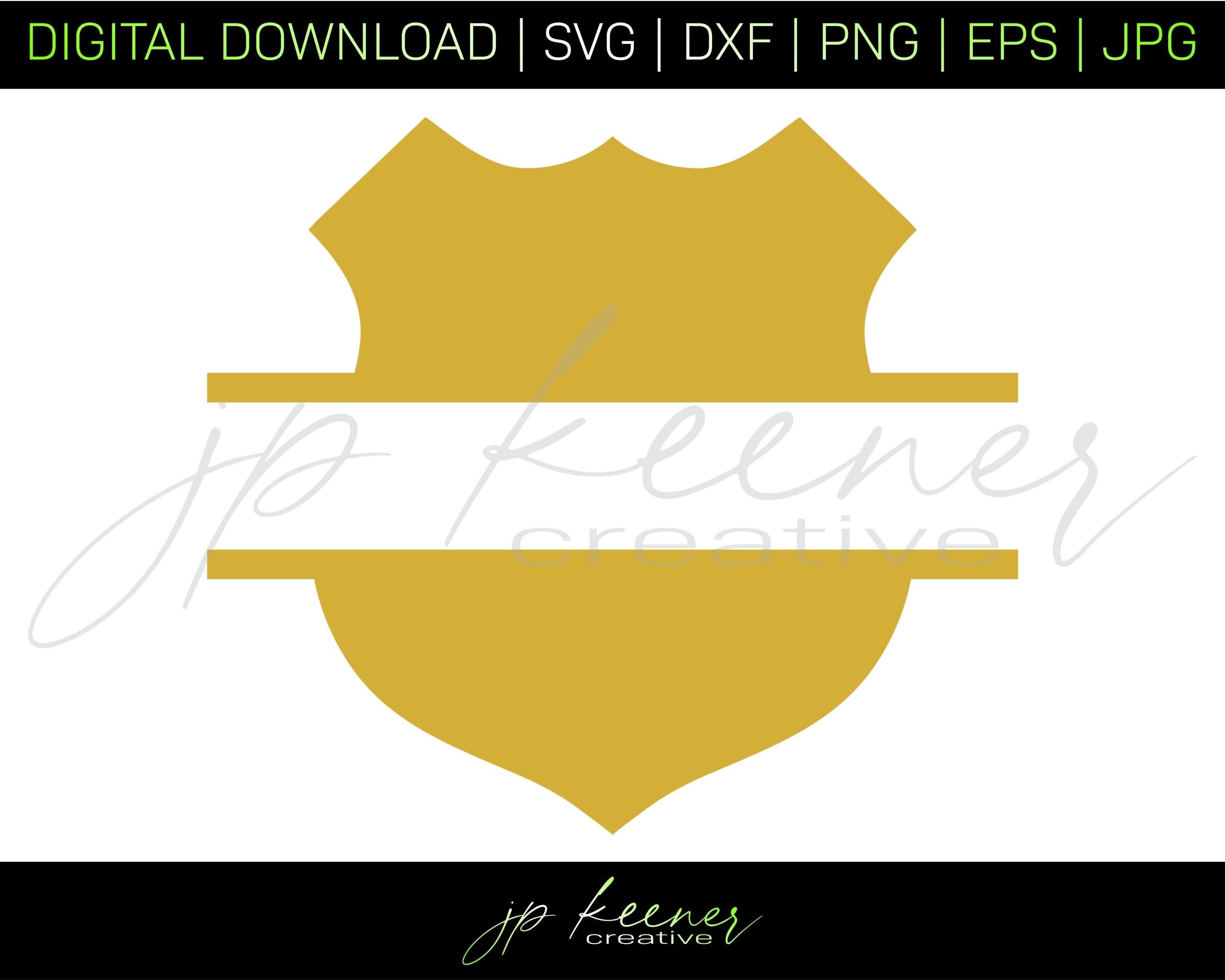 Split Police Badge SVG Set Split Police Badge Cut Files - Etsy