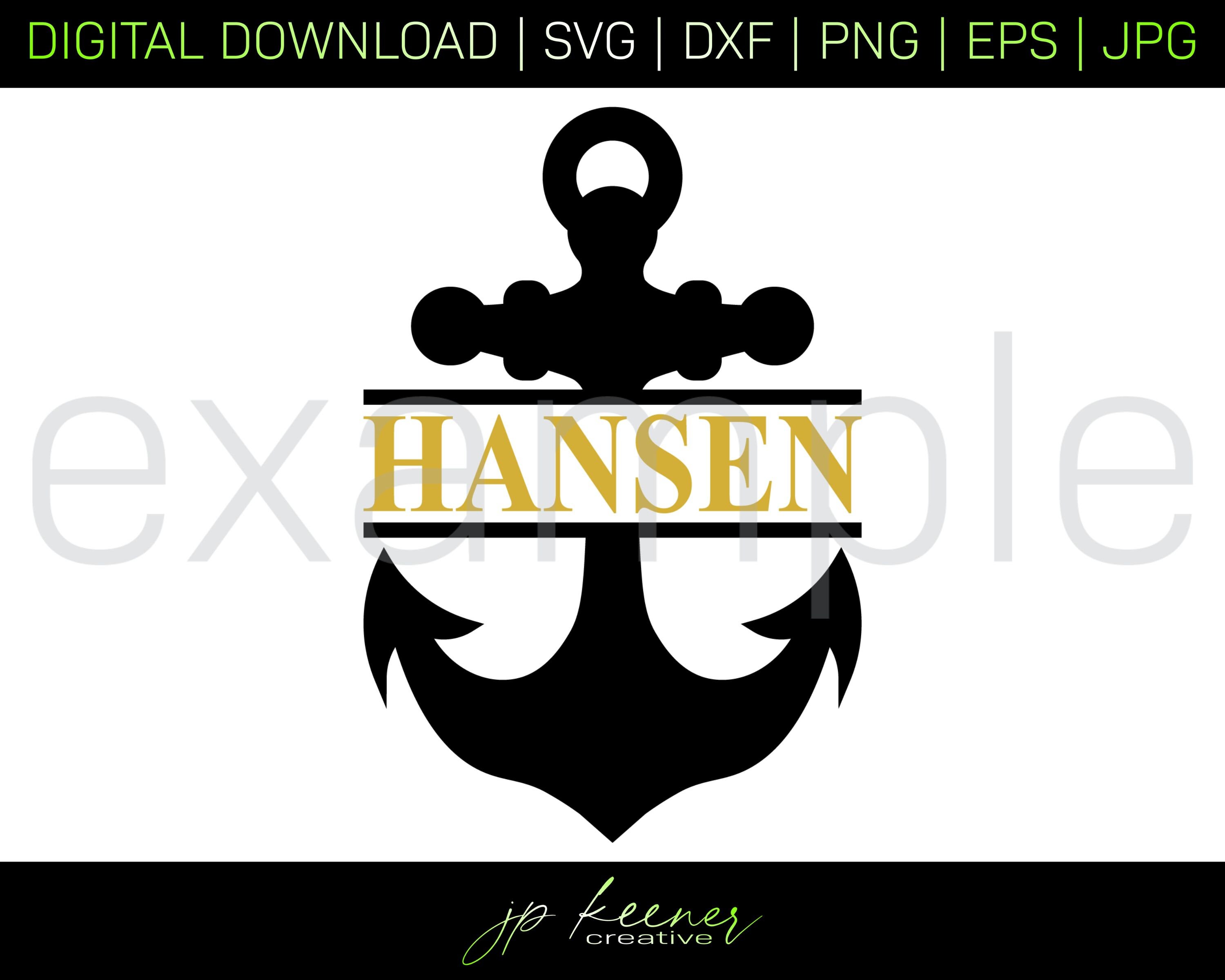 Split Anchor SVG Set Anchor Cut Files Anchor DXF Anchor - Etsy