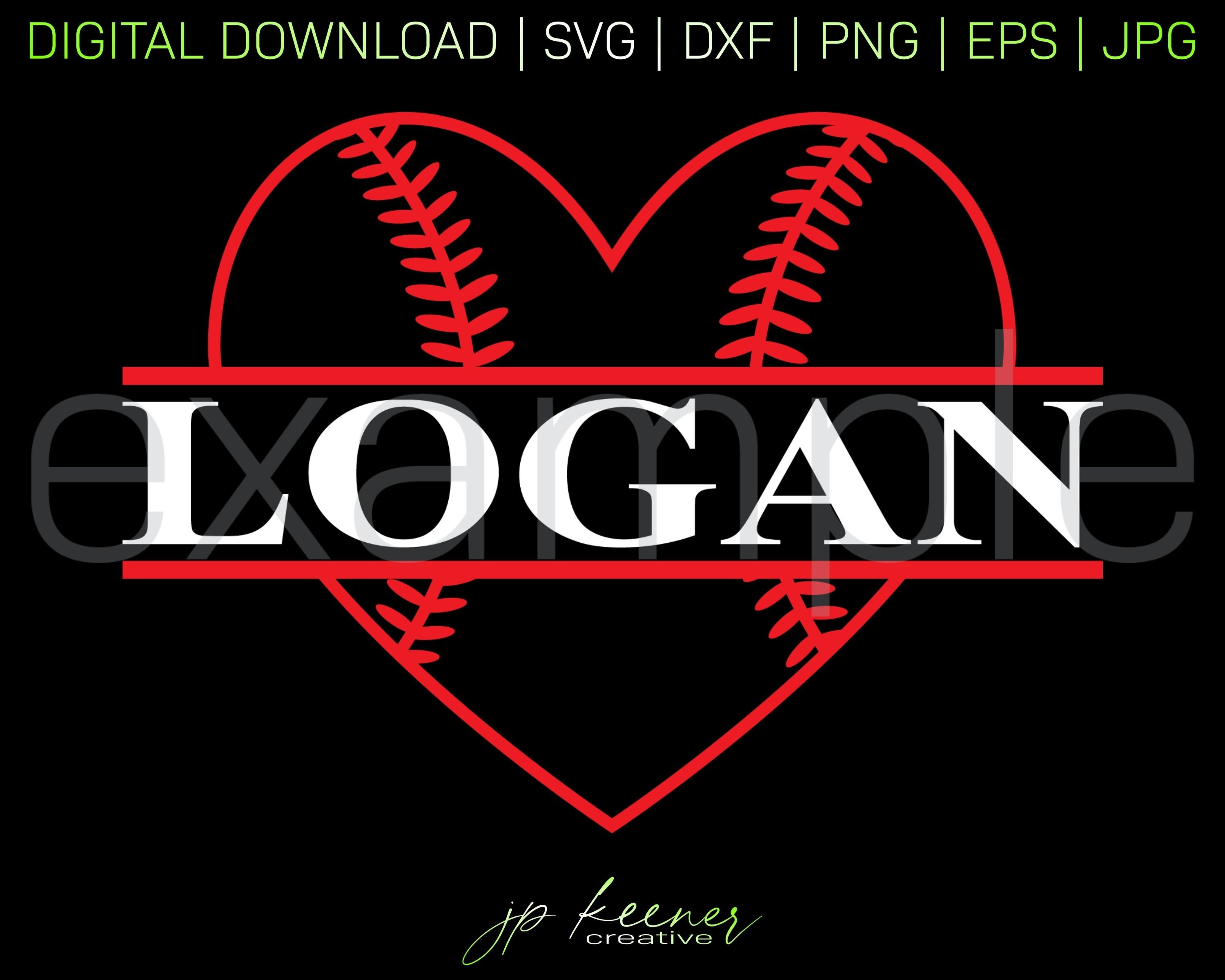 Split Baseball Heart SVG Split Baseball Heart Cut Files - Etsy