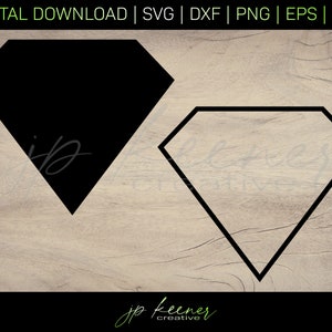 Diamond SVG Set Diamond Cut Files Diamond DXF Diamond - Etsy