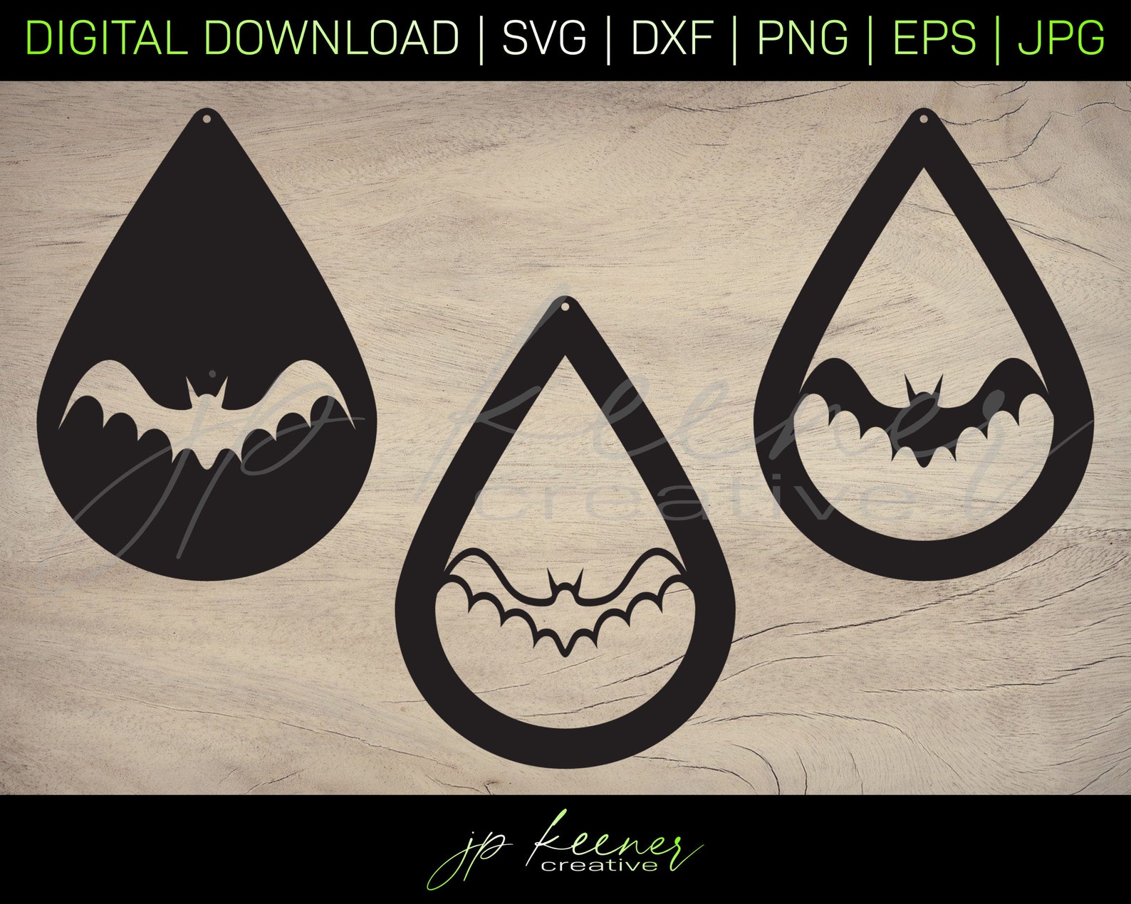 Teardrop Bat Earring SVG Bundle Earring Cut Files Earring - Etsy