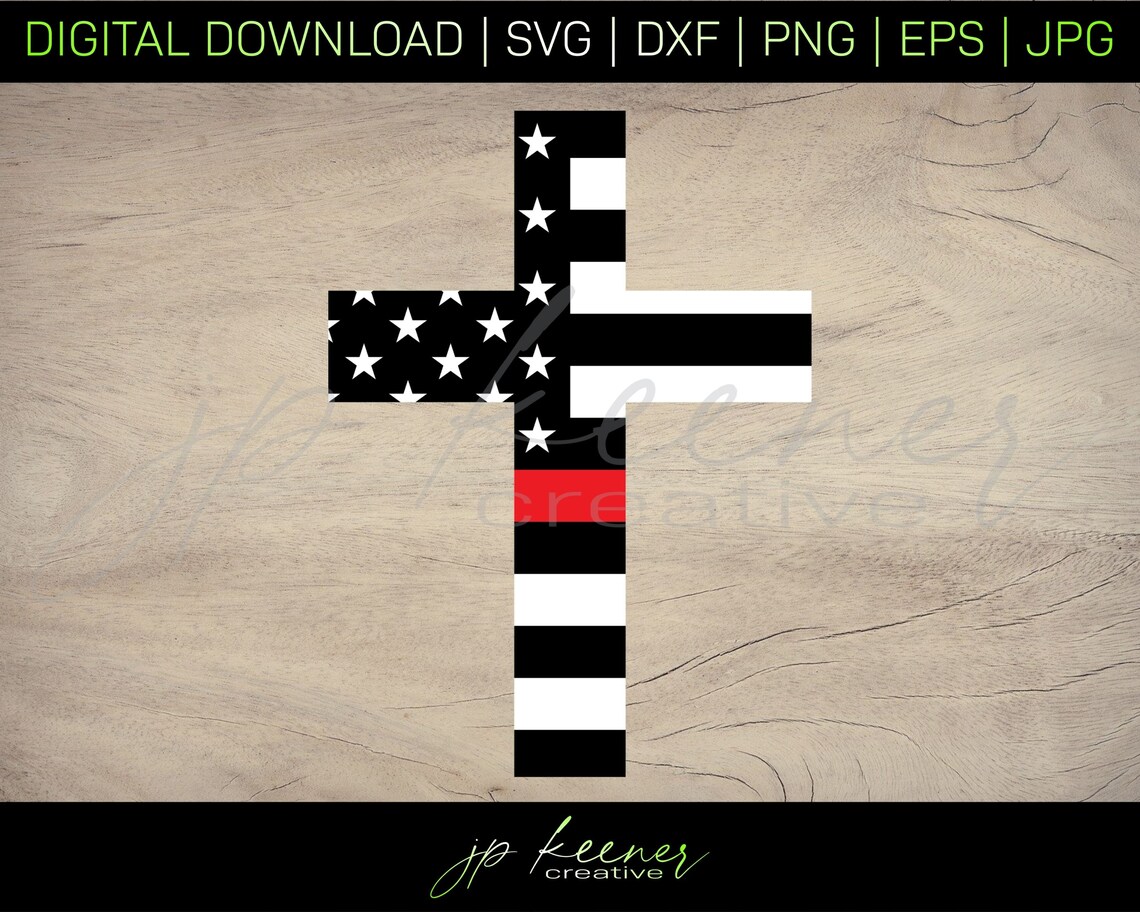 US Flag Firefighter Cross SVG US Flag Firefighter Cross Cut - Etsy