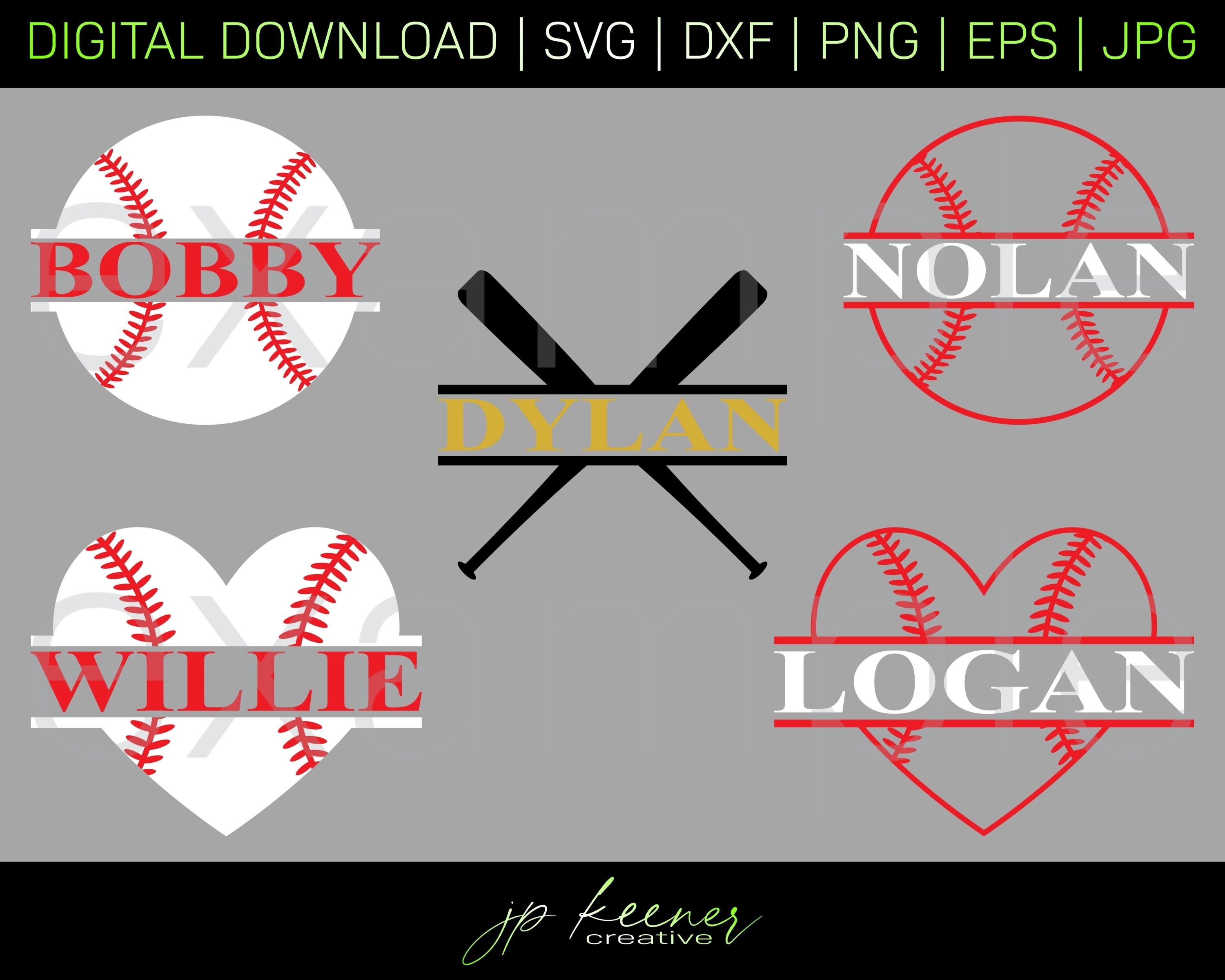 Split Baseball SVG Bundle Split Baseball Cut Files Split | Etsy