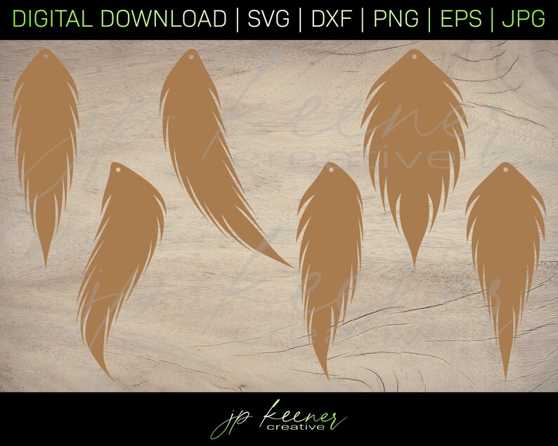 Feather Earring SVG Bundle Feather Earring Cut Files - Etsy