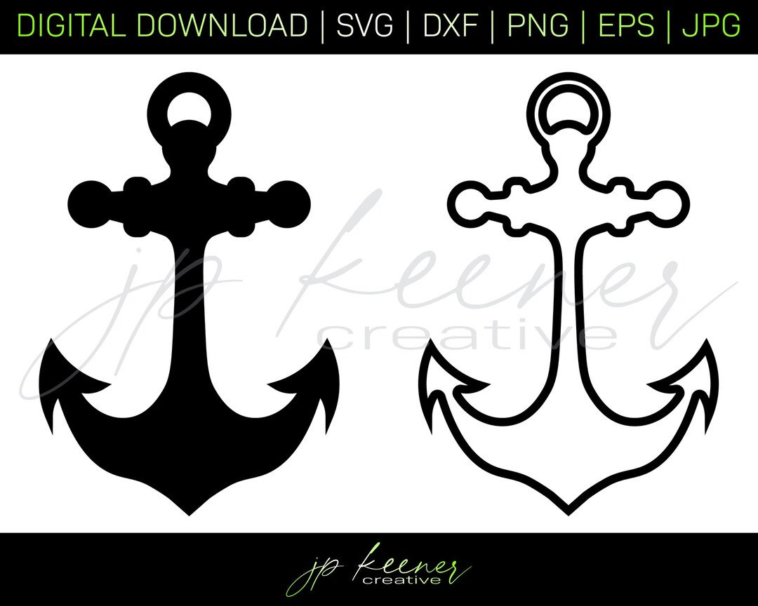 Anchor SVG Set Anchor Cut Files Anchor DXF Anchor PNG Anchor Design ...