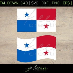 Panama Flag SVG Set Panama Flag Cut Files Panama Flag DXF Set Panama ...
